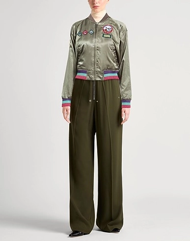 DIESEL® Satin Bomber Jacket With Patches