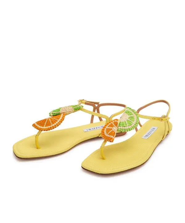 AQUAZZURA Handmade Woven Sandals