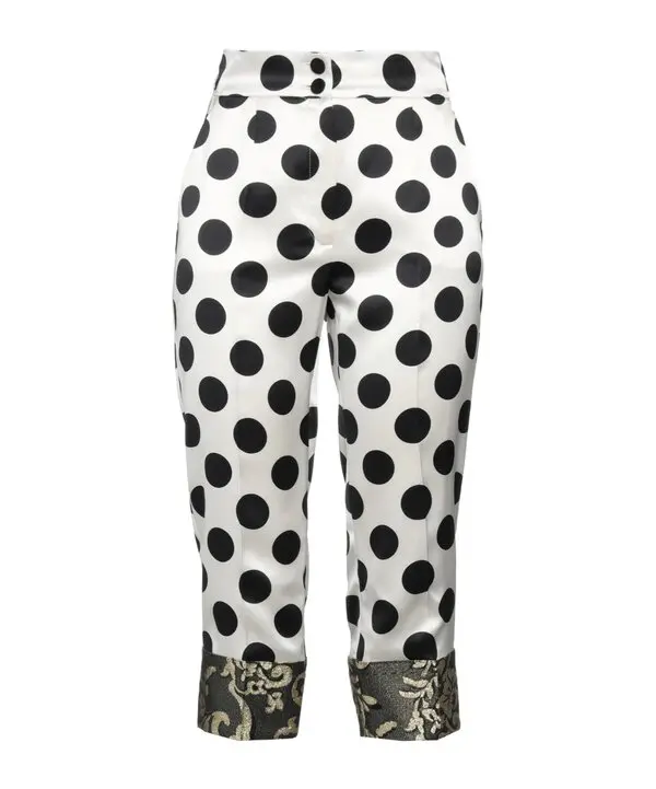 Dolce & Gabbana Polka Dot Satin Casual Pants