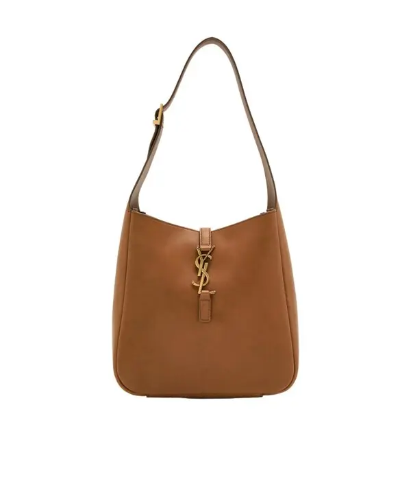Saint Laurent Genuine Leather Shoulder Bag - Brown
