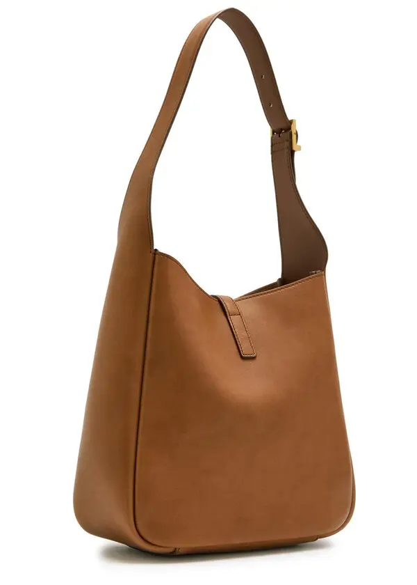 Saint Laurent Genuine Leather Shoulder Bag - Brown