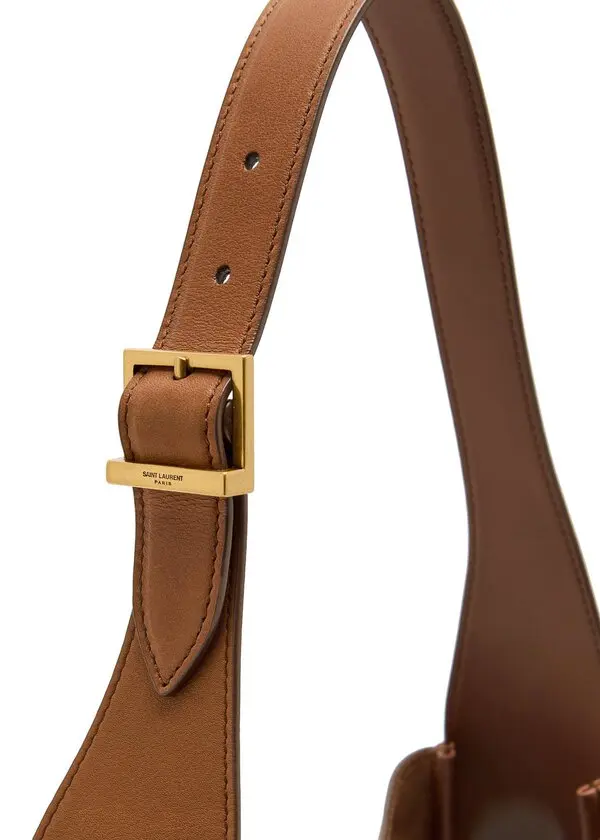 Saint Laurent Genuine Leather Shoulder Bag - Brown