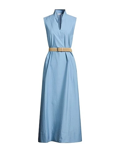 Brunello Cucinelli Sleeveless V-neck Dress - Blue