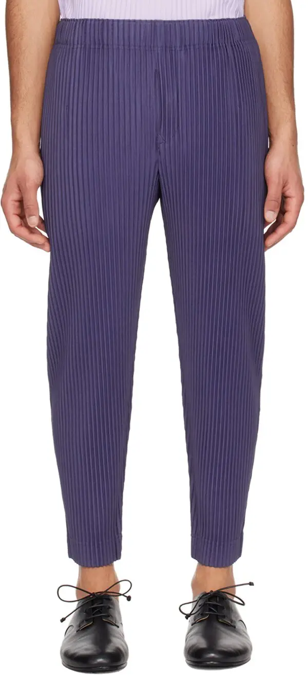 Issey Miyake Homme Plissé Pleated Tapered Trousers