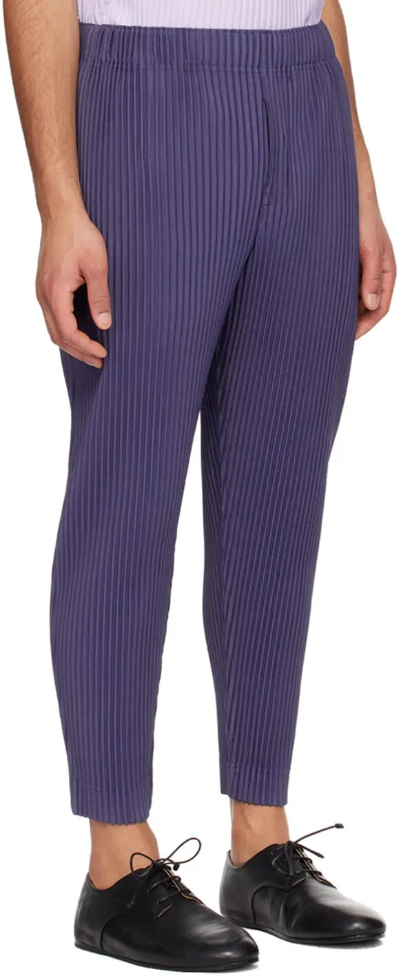 Issey Miyake Homme Plissé Pleated Tapered Trousers