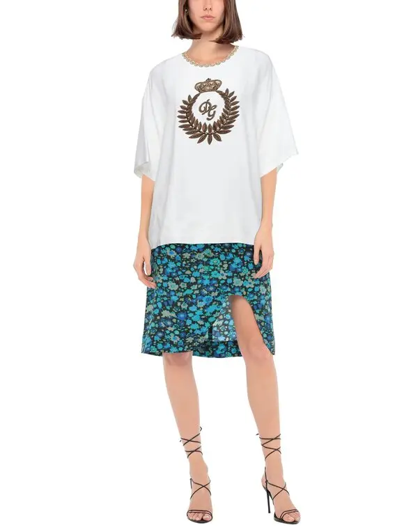 Dolce & Gabbana Short-sleeved Top With Embellished Emblem