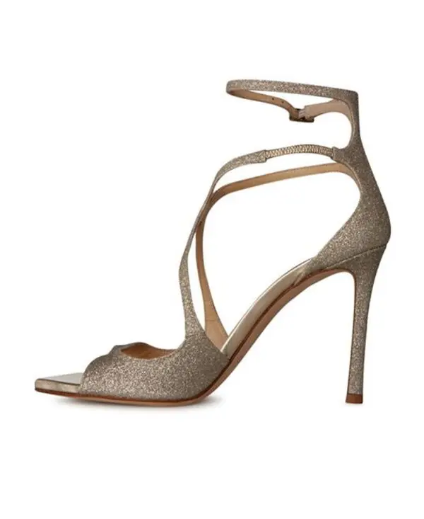 JIMMY CHOO Square-headed High-heeled Sandals