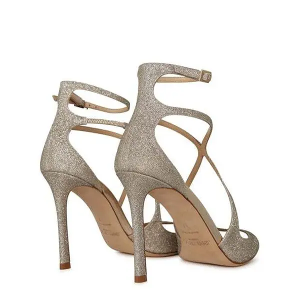 JIMMY CHOO Square-headed High-heeled Sandals