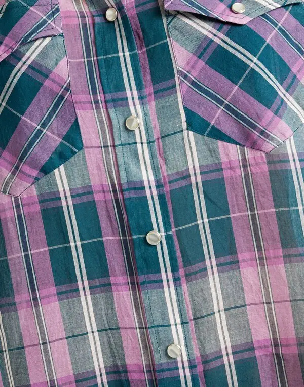 Isabel Marant Étoile Plaid Long Sleeve Shirt Dress