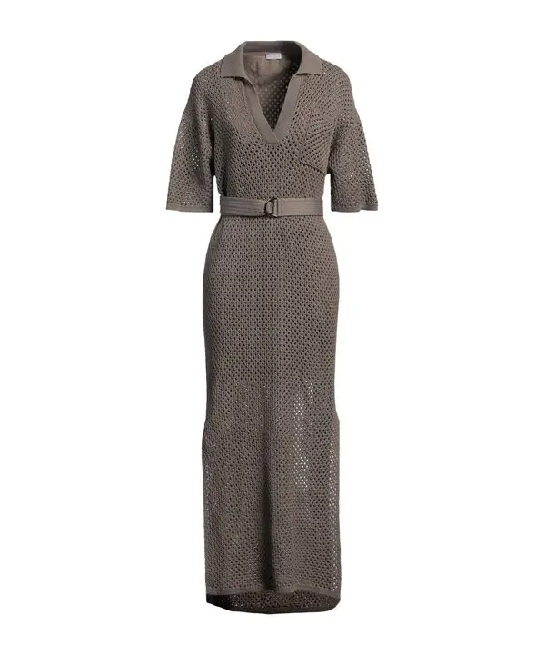 Brunello Cucinelli Plain Colour Long Dress