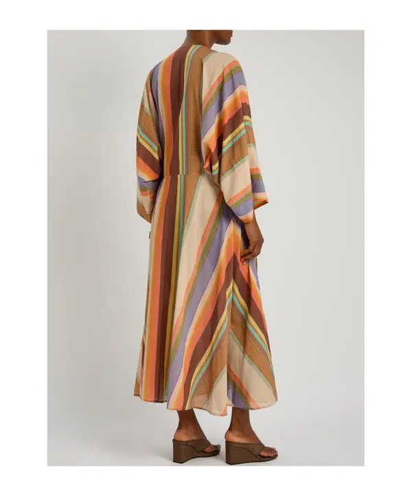 Zimmermann Striped Cotton Tunic Midi Dress