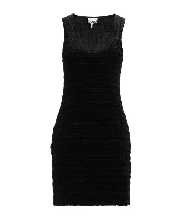GANNI Sleeveless Dress - Black