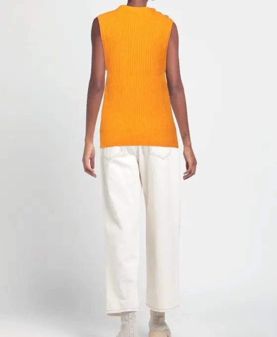 GANNI Sleeveless Crewneck Jumper With Crystal Embellishments