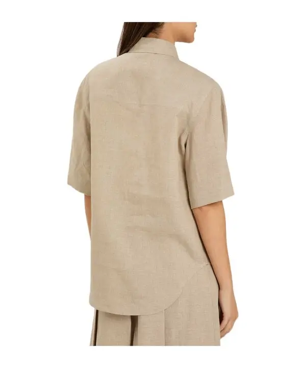 TOD'S Minimalist Versatile Solid Linen Shirt