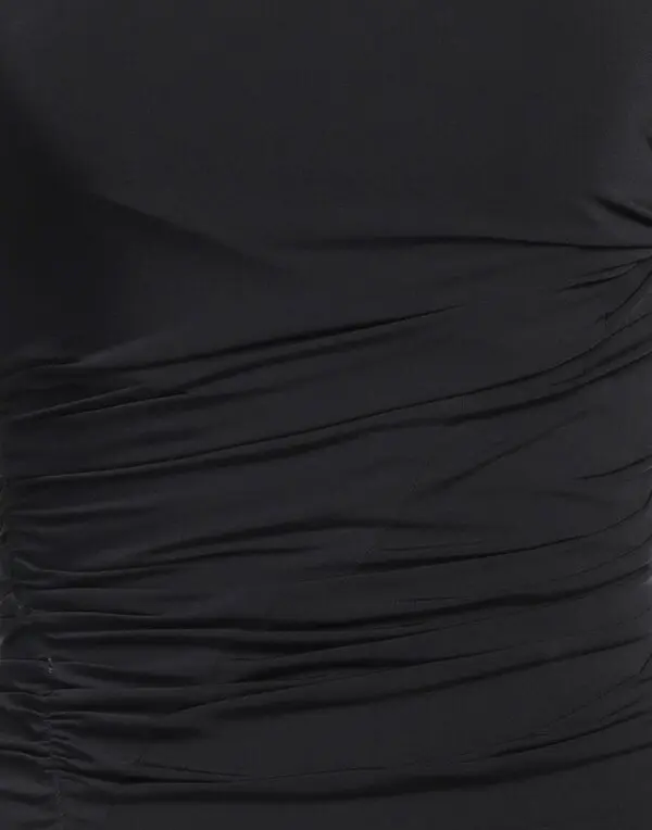 Balenciaga Solid Color Off-the-shoulder Long Sleeve Top