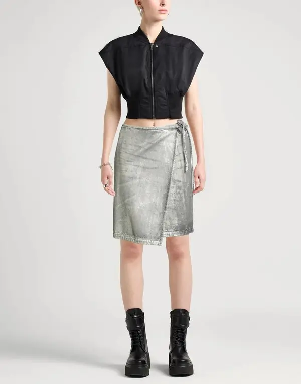 DIESEL® Metallic Denim Wrap Skirt