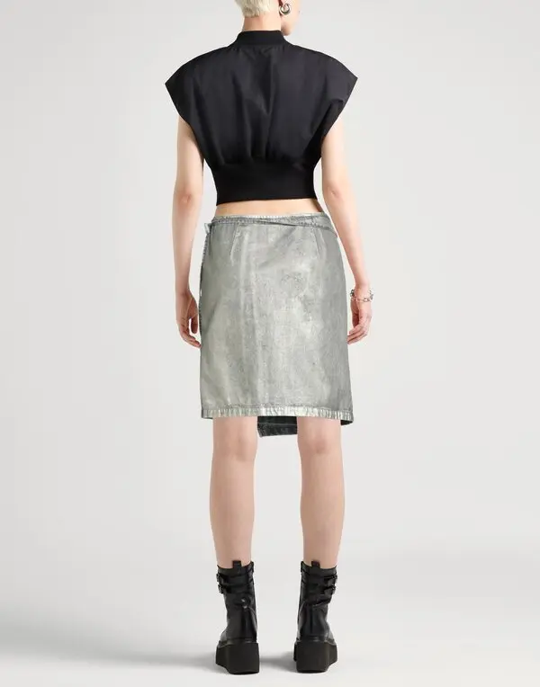 DIESEL® Metallic Denim Wrap Skirt