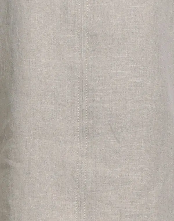 Max Mara V-neck Puff Sleeve Top With Side Slit - Gray