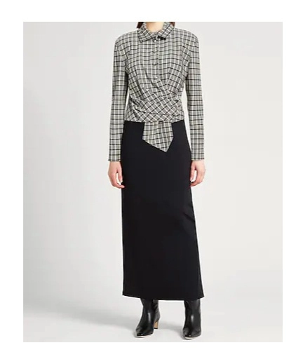Tory Burch Plaid Long Sleeve Shirt
