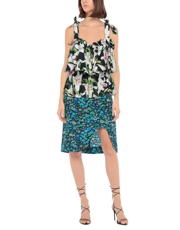 Dolce & Gabbana Sleeveless Peplum Top With Floral Print