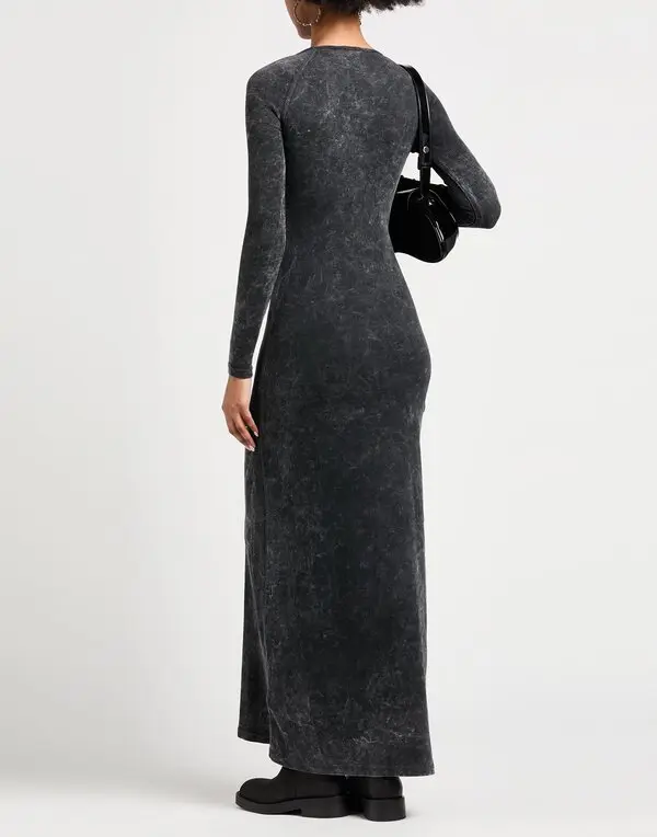 DIESEL® Solid Color V-neck Long Sleeve Dress