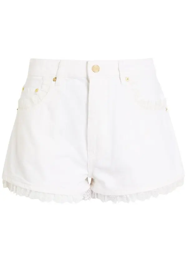 GANNI Minimalist Solid-color Shorts
