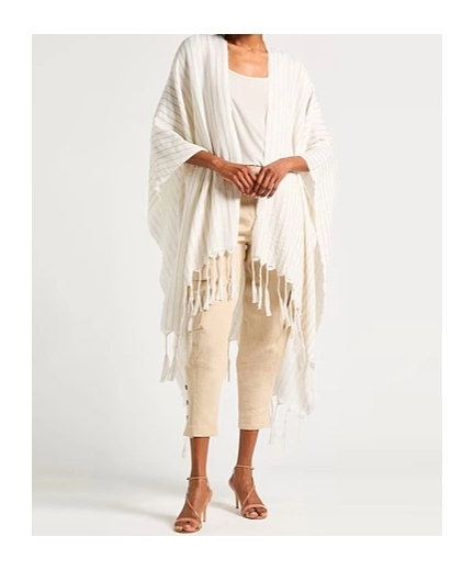 Brunello Cucinelli Striped Shawl With Tassels