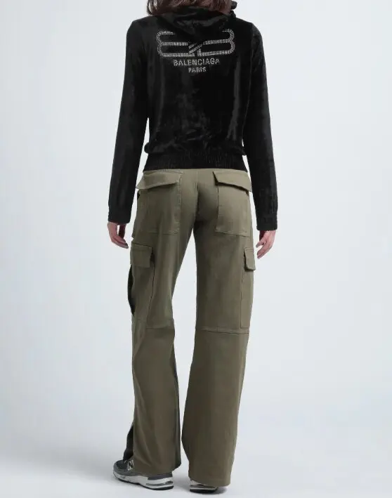 Balenciaga Hooded Zip-up Sweatshirt With Chenille Appliqués And Crystals