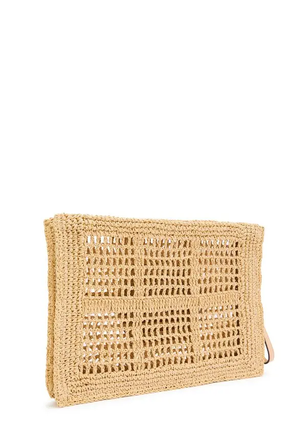 Tory Burch Woven Straw Clutch