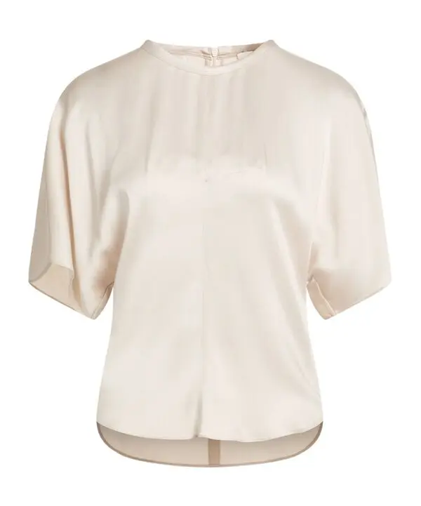 Isabel Marant Étoile Solid Color Satin Short Sleeve Top