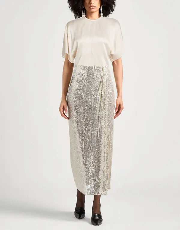 Isabel Marant Étoile Solid Color Satin Short Sleeve Top