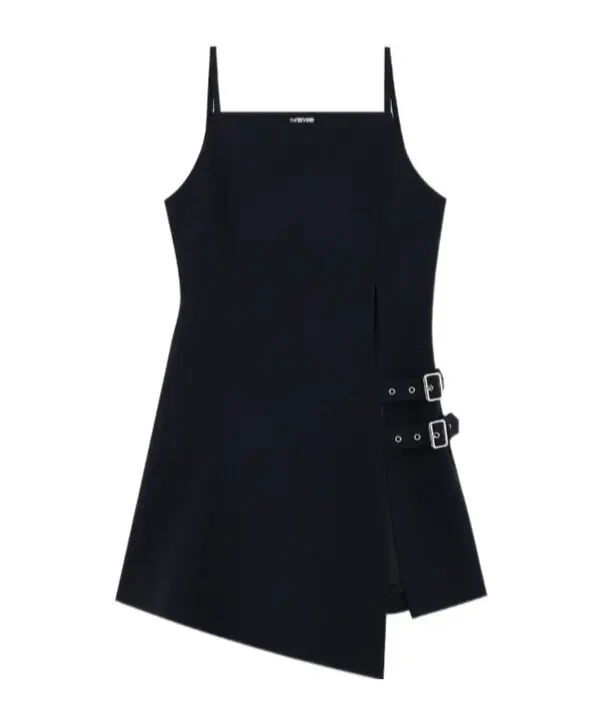 We11Done Paneled Logo Plaque Dress