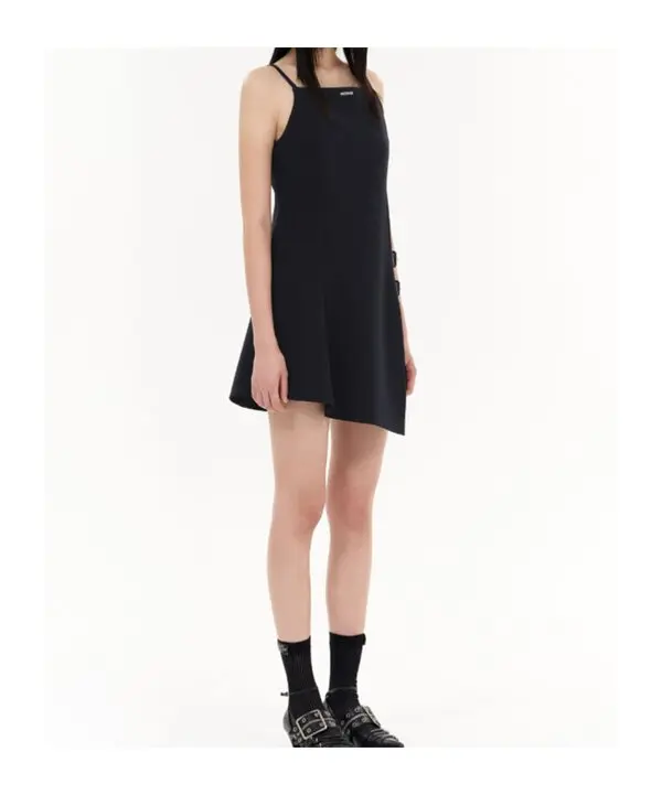 We11Done Paneled Logo Plaque Dress