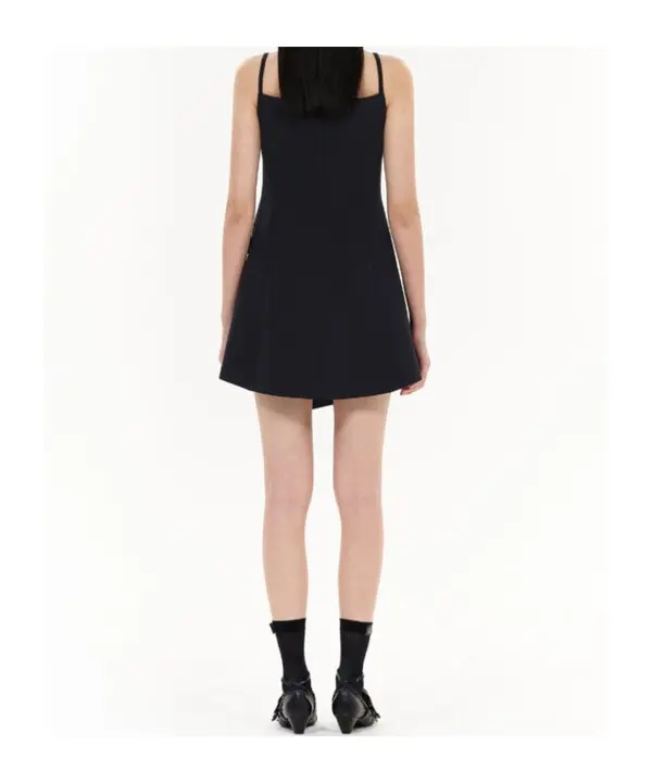 We11Done Paneled Logo Plaque Dress