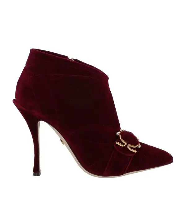 Dolce & Gabbana Velvet Ankle Boots