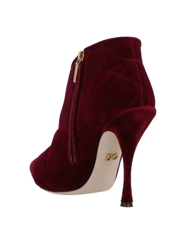 Dolce & Gabbana Velvet Ankle Boots