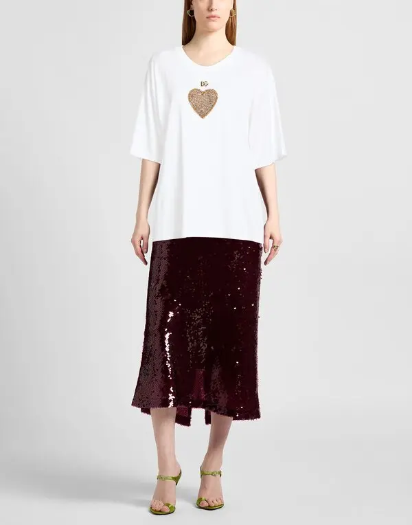 Dolce & Gabbana V-neck Solid Color Short-sleeve T-shirt