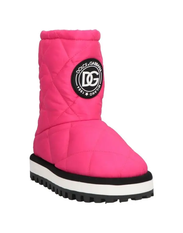 Dolce & Gabbana Quilted Round-toe Platform Boots