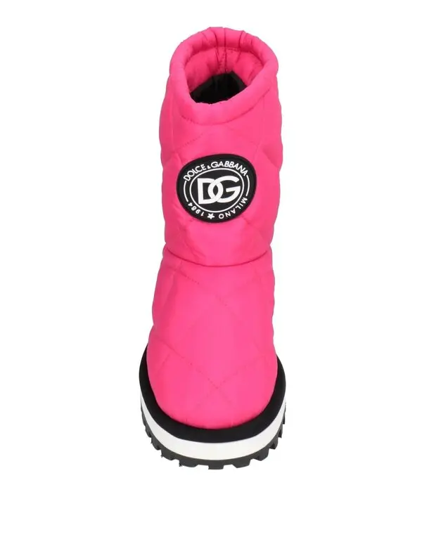Dolce & Gabbana Quilted Round-toe Platform Boots
