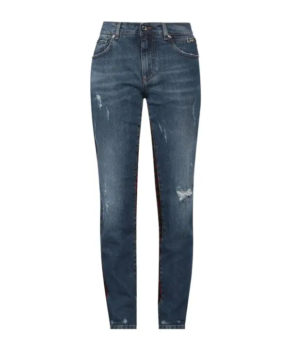 Dolce & Gabbana Plaid Straight-leg Jeans