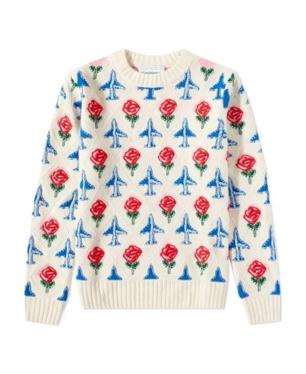 Casablanca Intarsia-knit Crew Neck Jumper