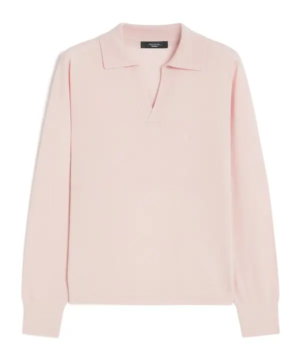 Max Mara Cappa Knitted Polo Shirt - Pink
