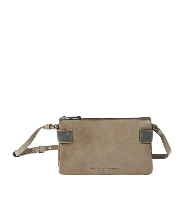Brunello Cucinelli Mini Essence Crossbody Bag - Brown