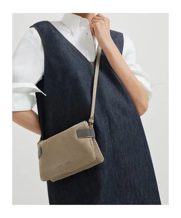 Brunello Cucinelli Mini Essence Crossbody Bag - Brown
