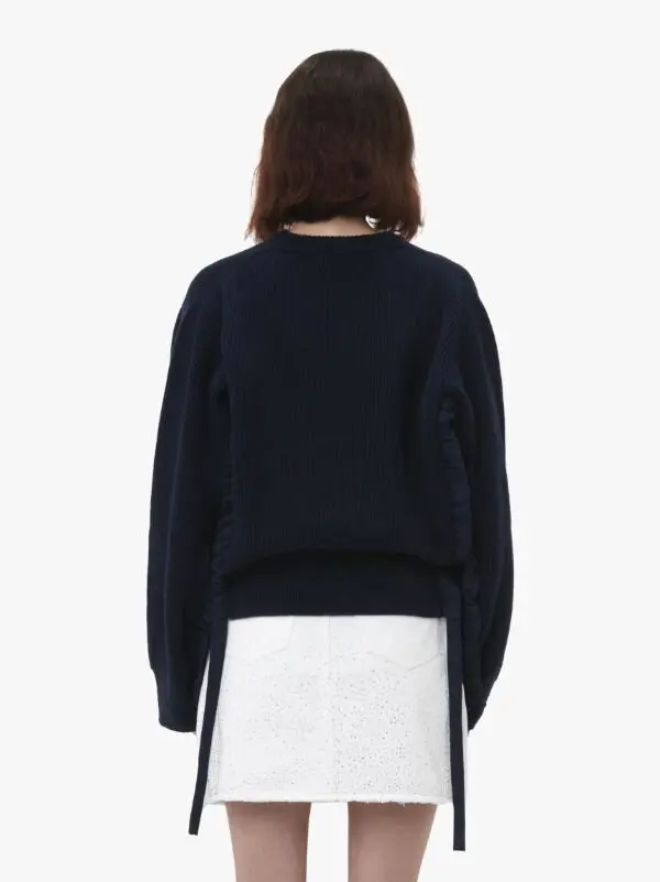 J.W.ANDERSON Ruched-detail Wool-blend Jumper