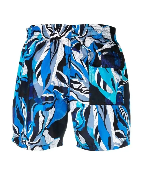 Etro Graphic Print Drawstring Swim Shorts