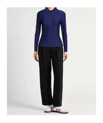 Tory Burch Half-zip Long Sleeve T-shirt
