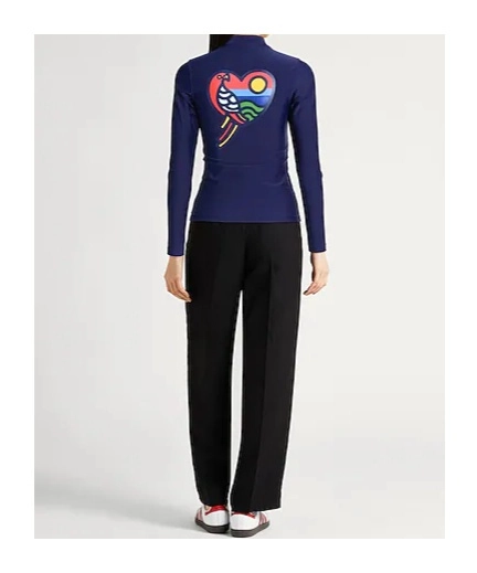 Tory Burch Half-zip Long Sleeve T-shirt