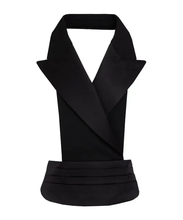 Dolce & Gabbana Solid Satin Sleeveless Top