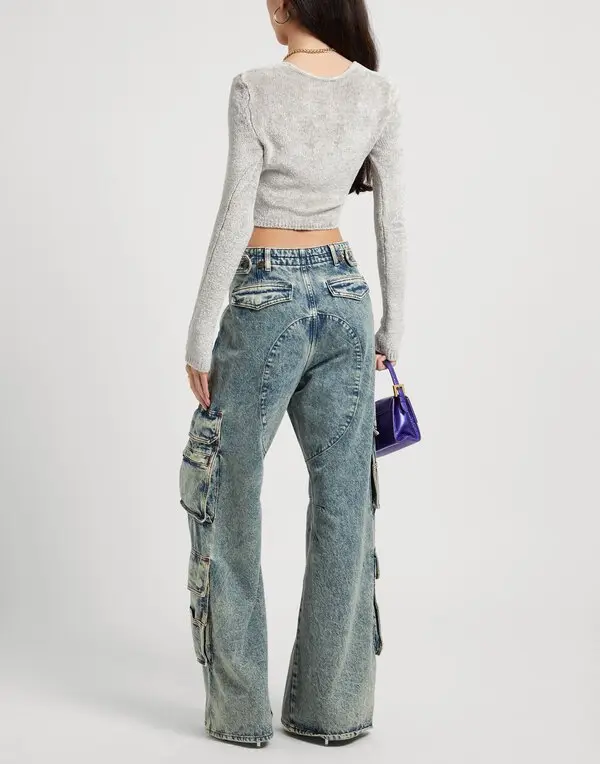 DIESEL® Long Sleeve Knit Top With Deep Neckline